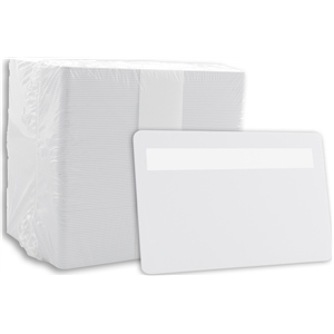 Blank PVC Cards White - Sig Panel Top/Bottom 1/4 - 30 Mil - 500 cards ...