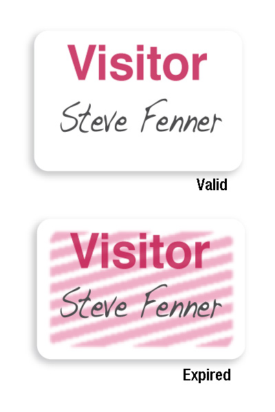 TEMPbadge ID \ TIMEbadge Expiring Badges \ 1 15/16 X 2 7/8" Manual ...