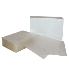 White paper badge with plastic pouch 4x6 (APT-700) - Aptika Canada Français